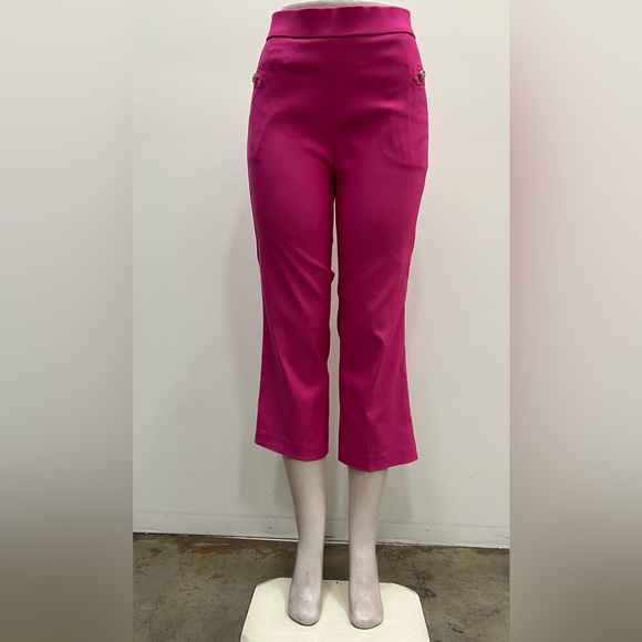 Pants & Jumpsuits | Vibrant Pink Cropped Pants Counterparts Capri ...